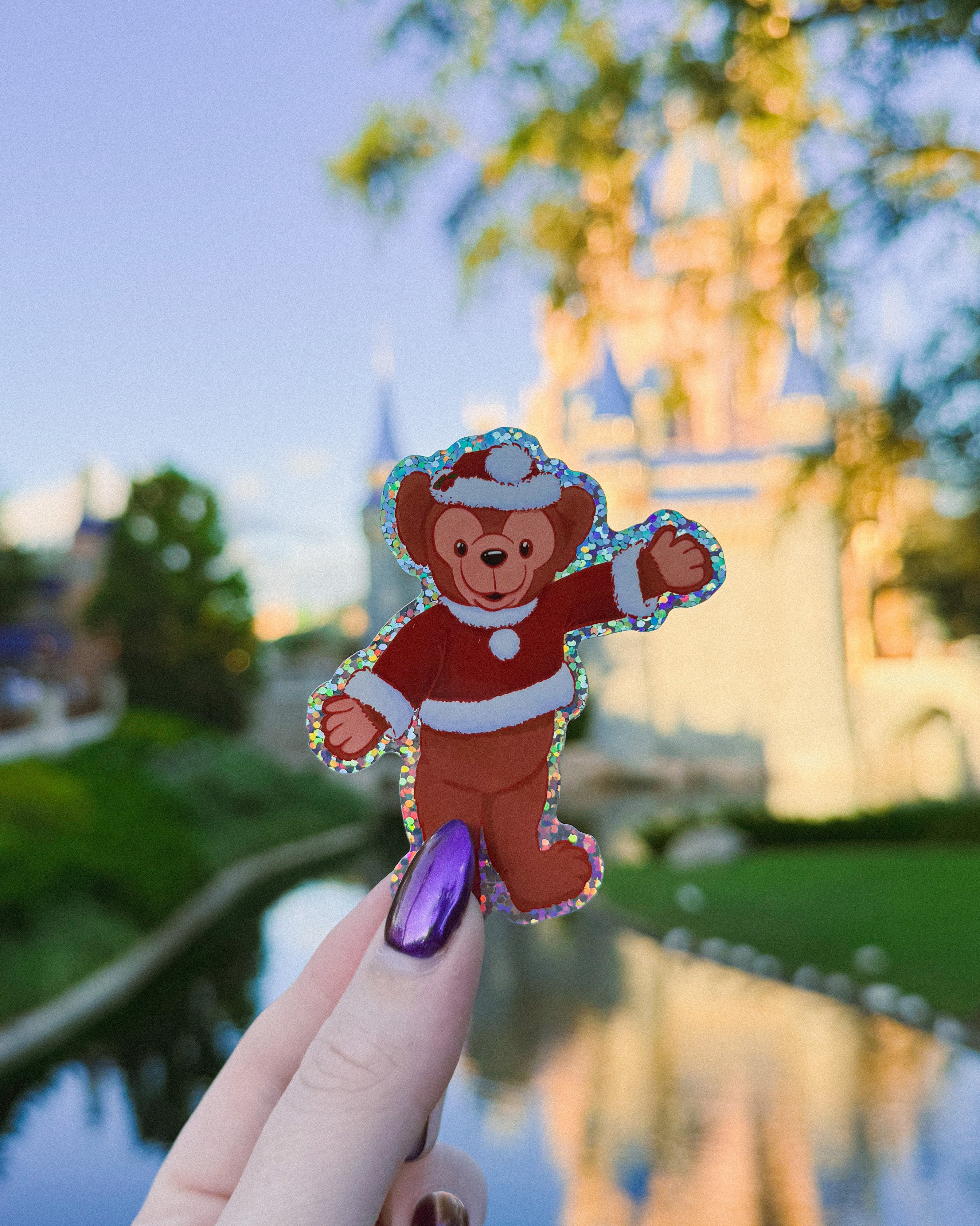 Santa Duffy Glitter Sticker – staymagicalco